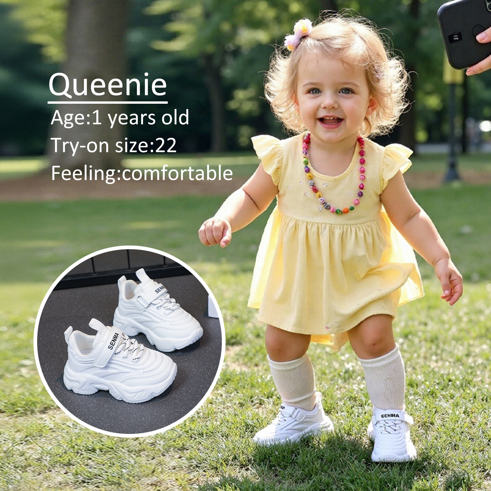 SENMA White Shoes For Kids Girls Korean Shoes Cute Sneakers Rubber ...