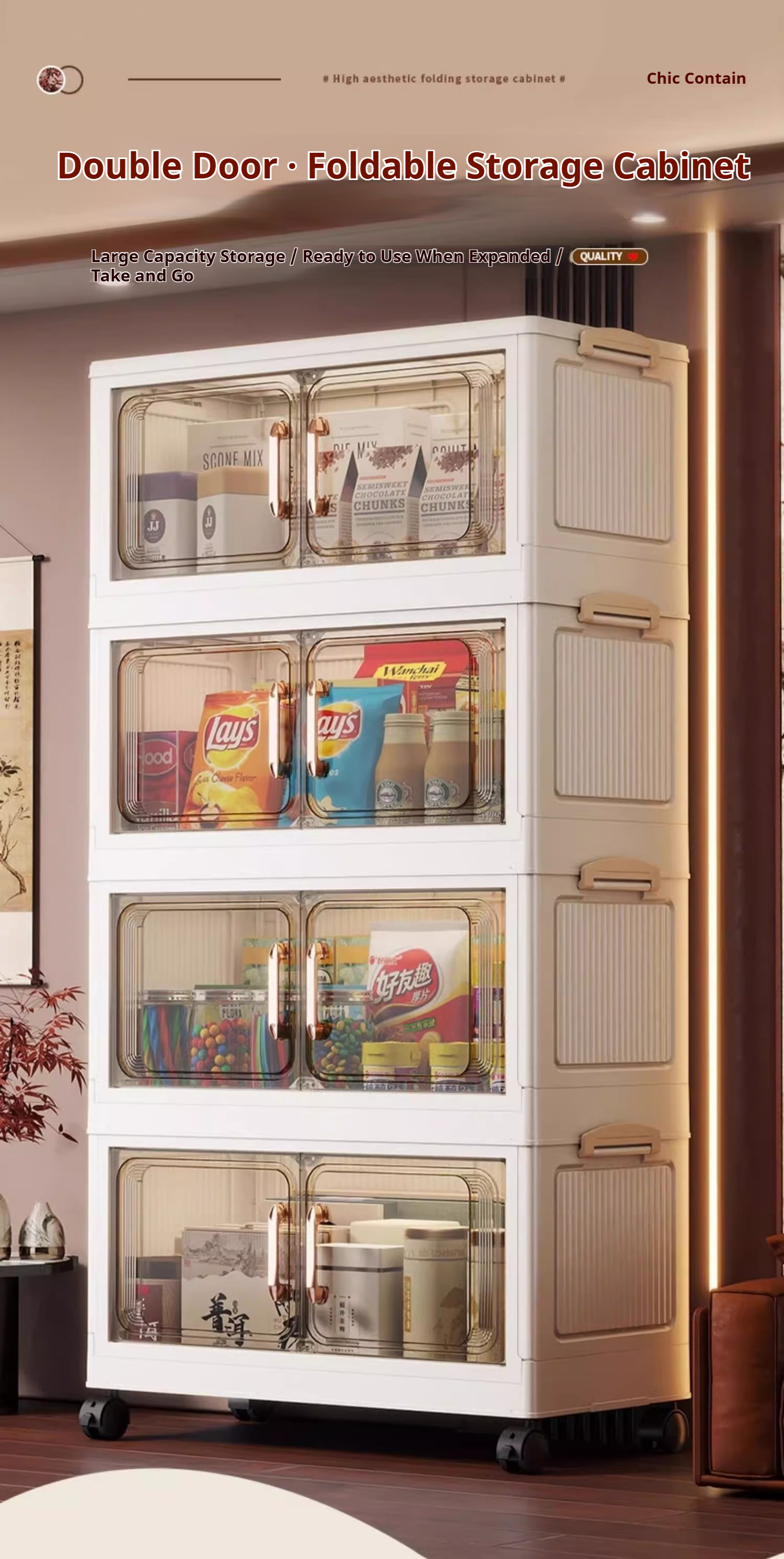 Chic Foldable Cabinet For Kitchen Durabox Plastic Wardrobe ...