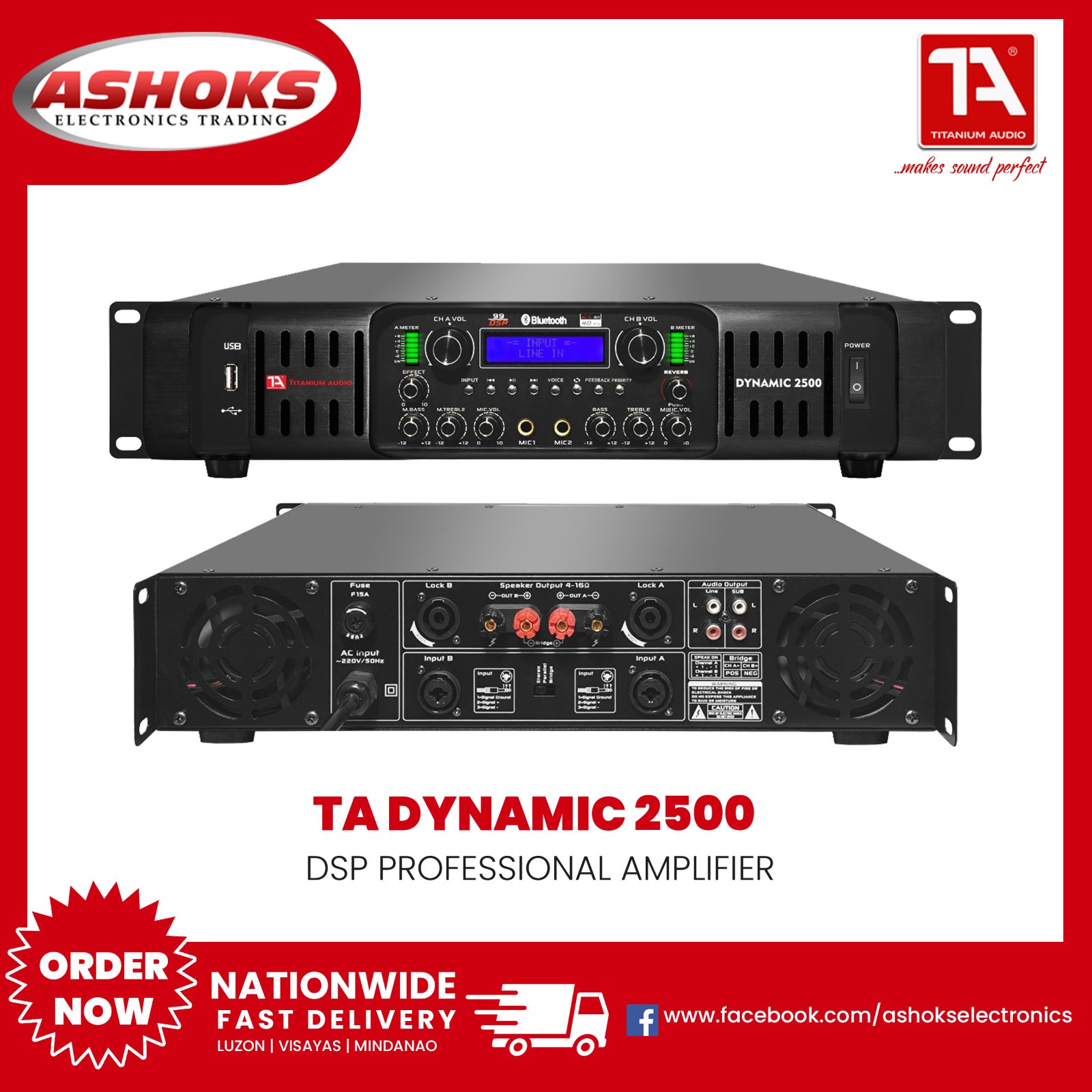 Titanium Audio Dynamic 2500 DSP Professional Amplifier | TA Dynamic ...