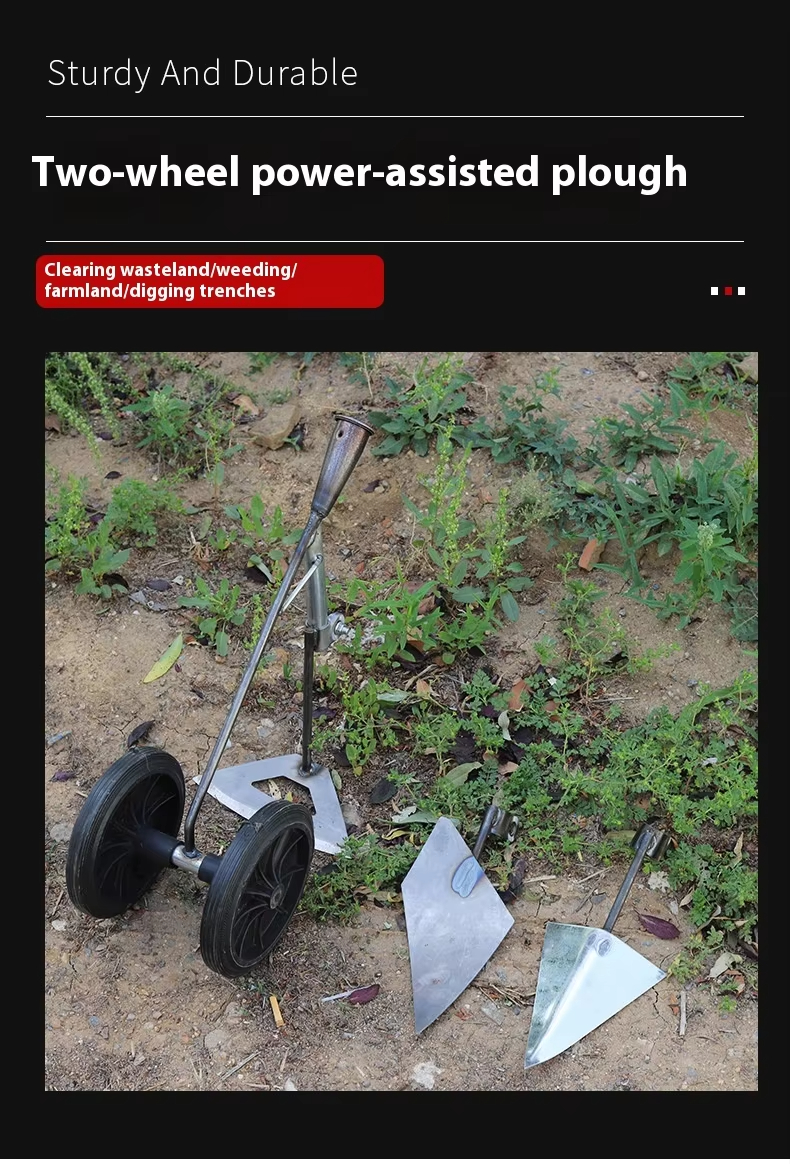 3in1 Multifunctional dual wheel assisted weeding and loosening hoe ...
