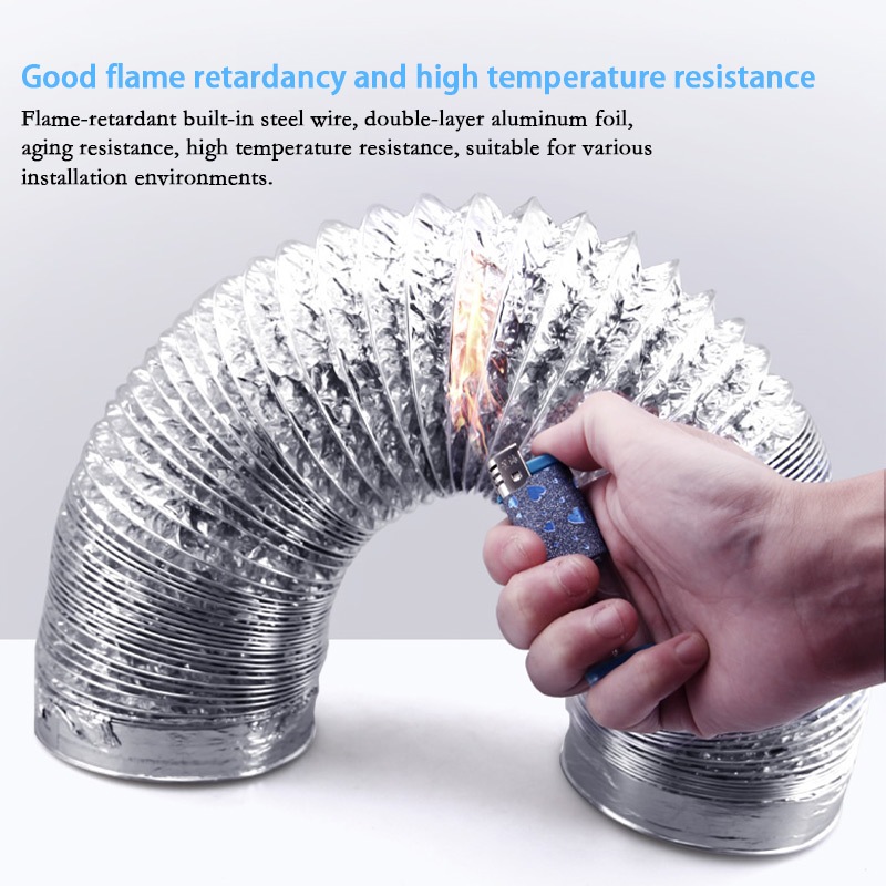 Aluminum Foil Exhaust Pipe Retractable Exhaust Hose 80/100/120/150 ...
