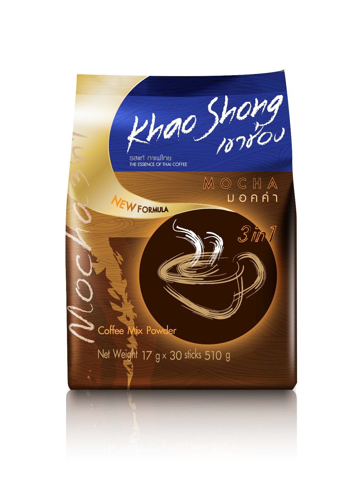 Khao Shong Instant Coffee Mix 3in1 Mocha (17g x 30sticks) | Shopee ...