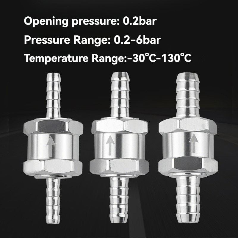 6/8/10mm Aluminum One Way Check Valve for Car Vacuum Hose Water Pump ...