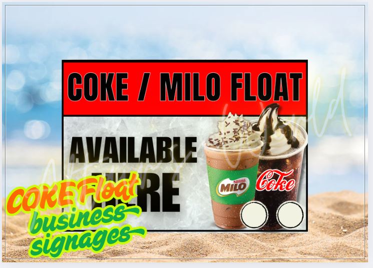 Coke Float Signage for Business – Laminated, PVC, Sticker, Sintra ...