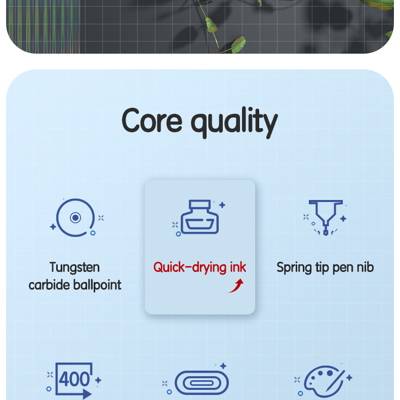 Deli SA130 Ballpen 0.35mm Press Gel Pen Quick-Drying Black Writing Pen ...