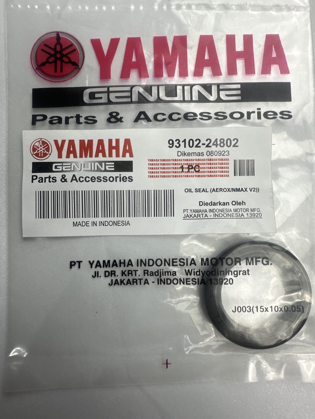 AEROX/NMAX pulley oil seal 93102-24802 | Shopee Philippines