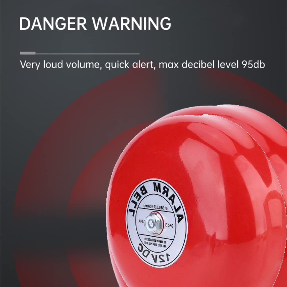 Fire Alarm Bell 6'' inch Weather Water Proof Round Shape Electric Bell ...