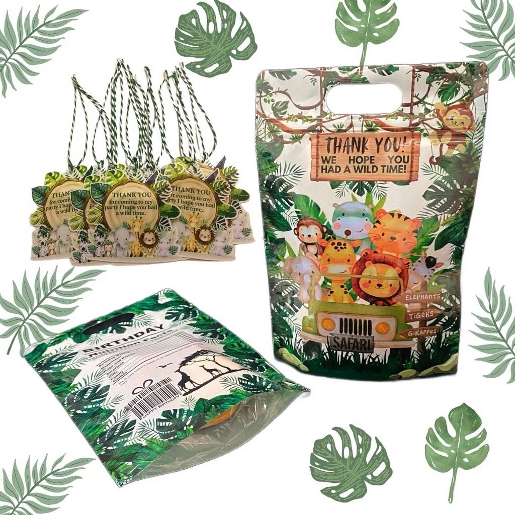 Jungle Safari Theme Kids Birthday Party Loot box Candy Box Treat Bag 3D ...