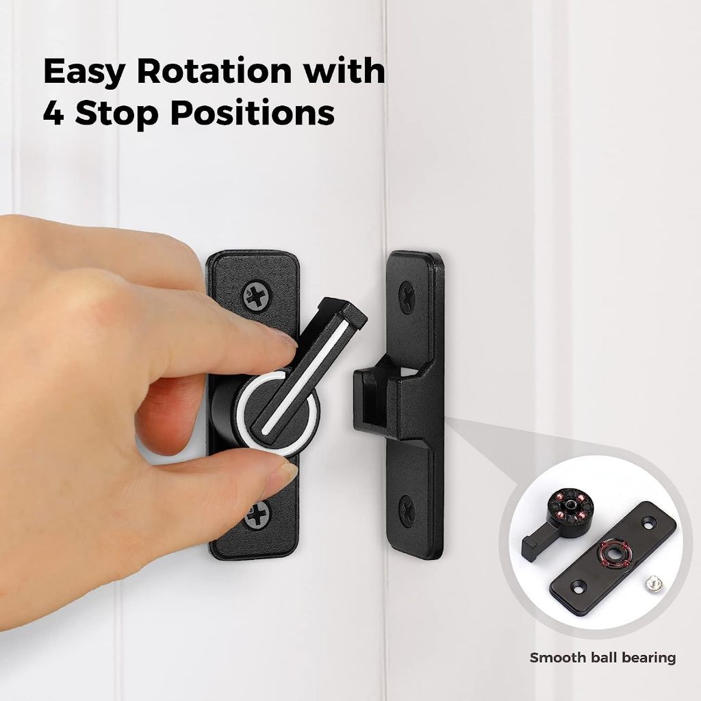 Hoba Luminous Free Punch Door Latch Lock for Sliding Door 90° Sliding ...
