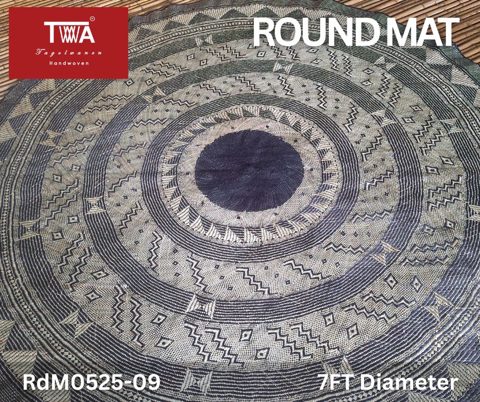 TWWA Tagolwanen Handwoven Sodsod Grass Round Mat / Banig - 5ft diameter ...