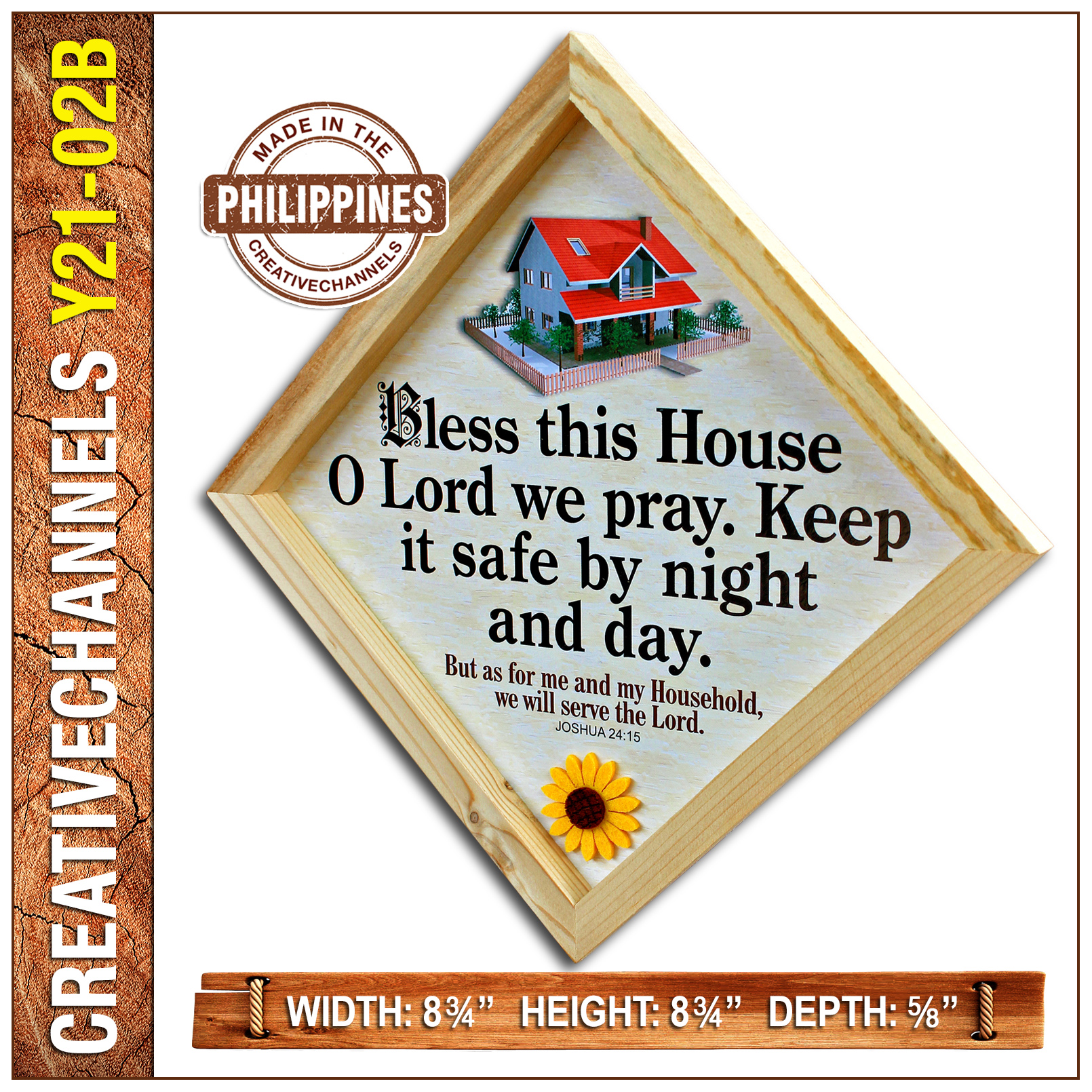 Wooden Wall Decor, Y21-02B by CreativeChannels, BLESS THIS HOUSE, Bible ...