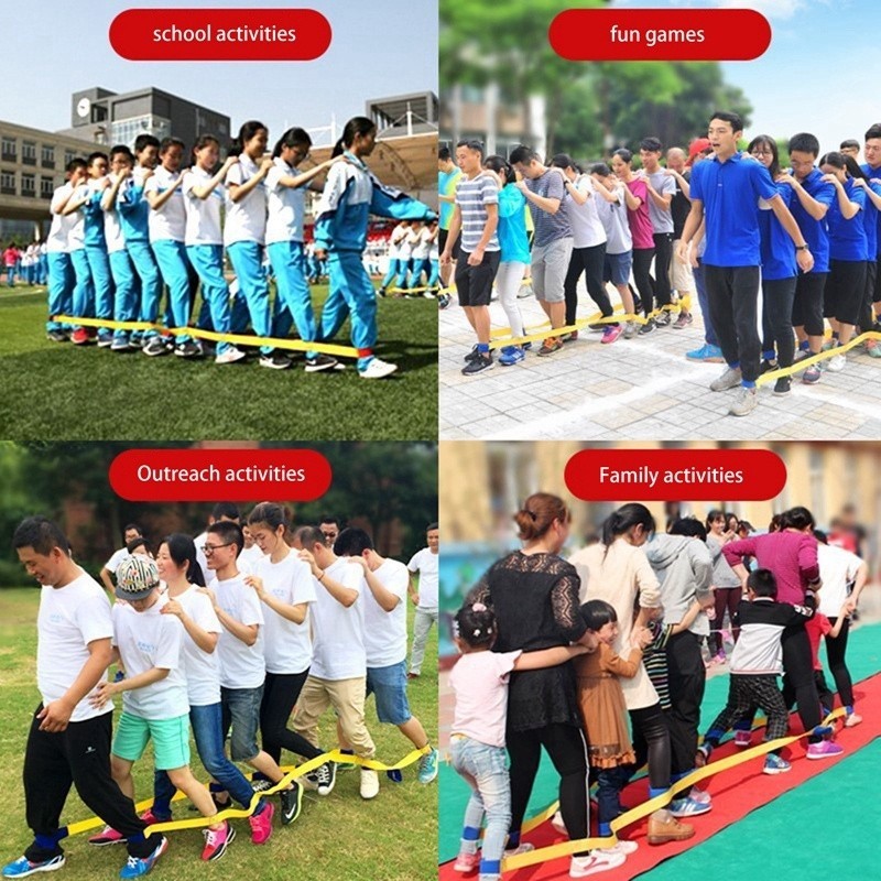 4/5/6/8 Footstep Legged Race Bands Outdoor Teamwork Make Game Rope For ...
