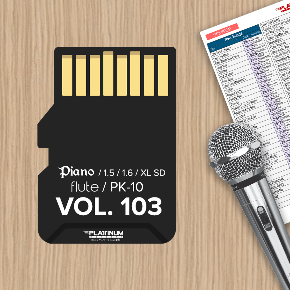 Platinum Karaoke Volume 103 SD Card for Piano/V1.5/V1.6/Flute/Piano XL ...