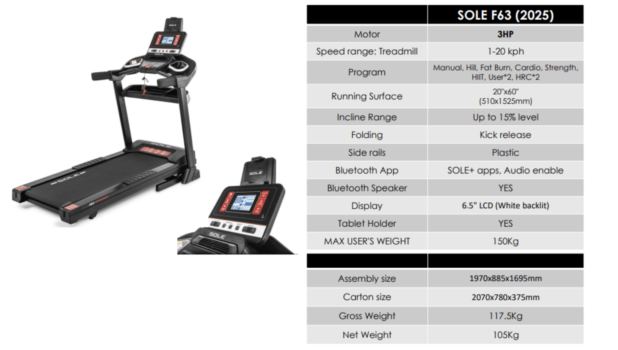 Sole F63 Folding Incline Treadmill | Shopee Philippines