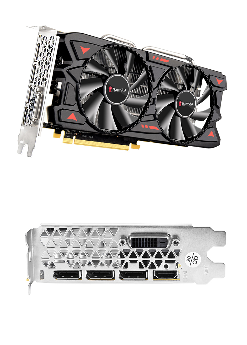 RAMSTA AMD RX580 8GB / RX550 4GB Graphics Card GDDR5 256Bit Computer ...