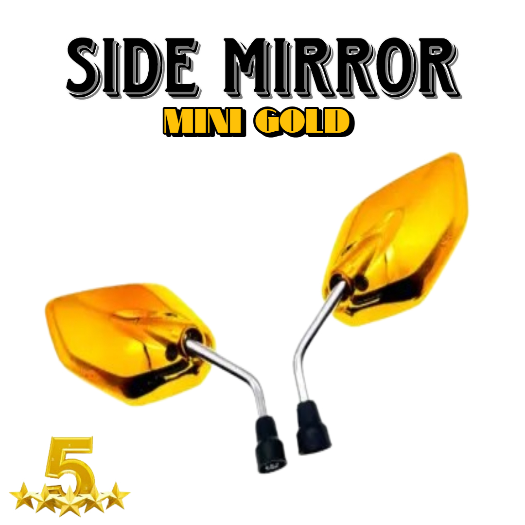 HONDA Click 150i - Side Mirror GOLD Short Stem | Clear Mirror | Glossy ...