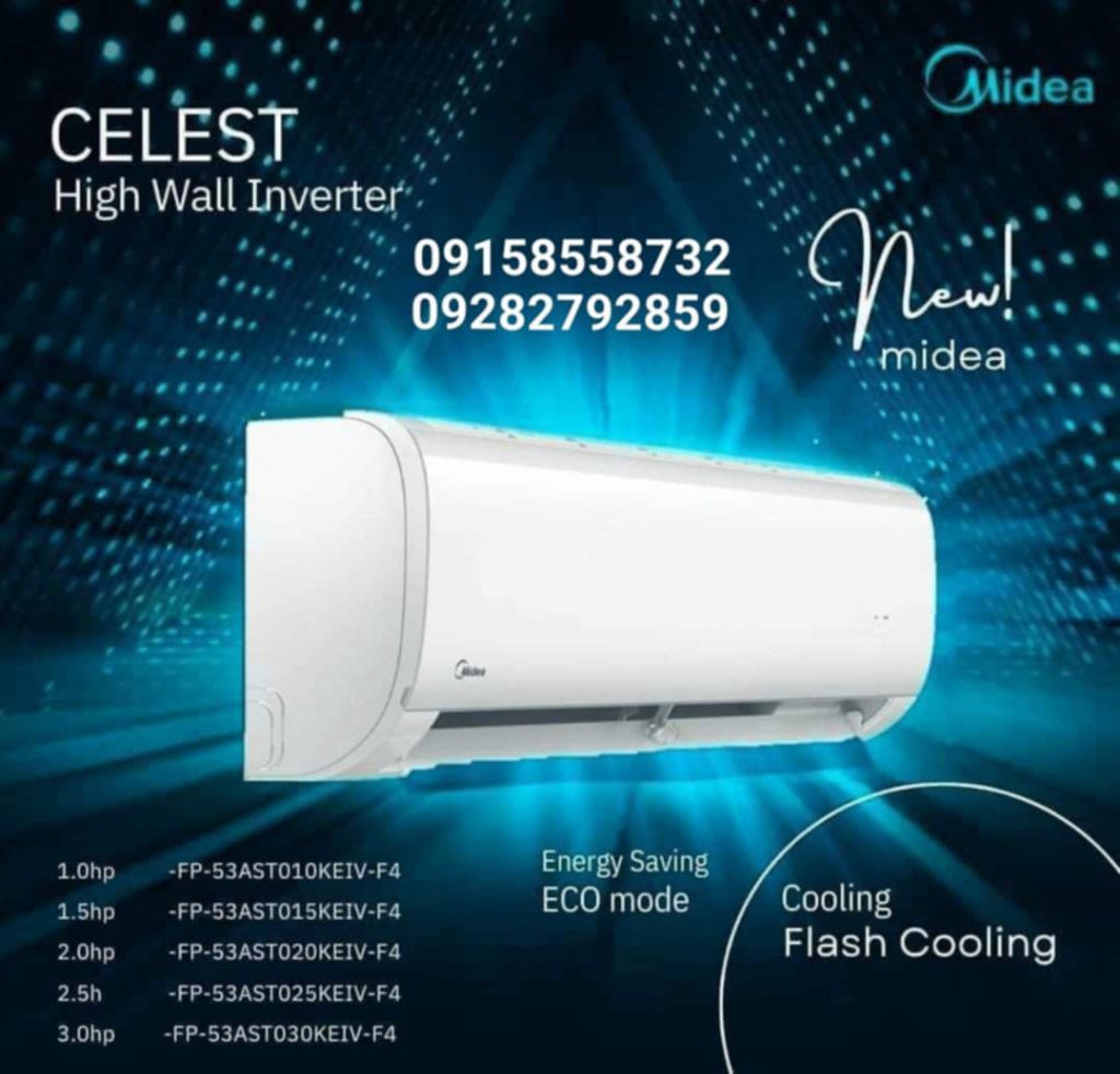 MIDEA 2.0HP Split Type Inverter Airconditioner (Free Installation ...