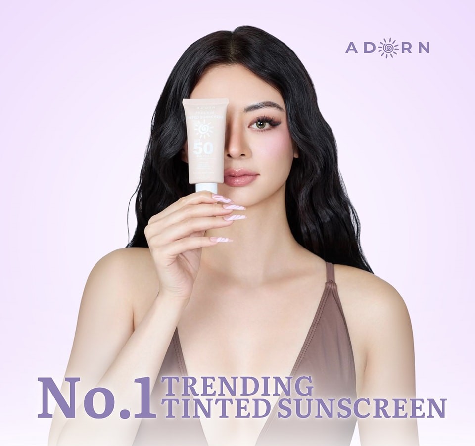 Adorn Premium Tinted Sunscreen Spf 50 PA+++ Brightening Anti Aging Sunblock Rhed Bustamante ...