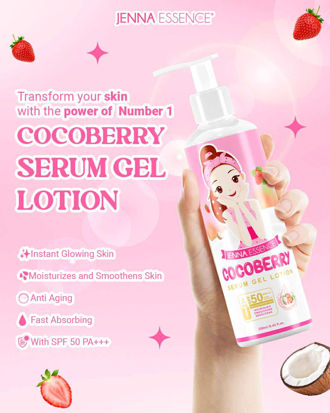 Jenna Essence COCOBERRY Serum Gel Lotion 250ml Spf50 PA++ Whitening ...