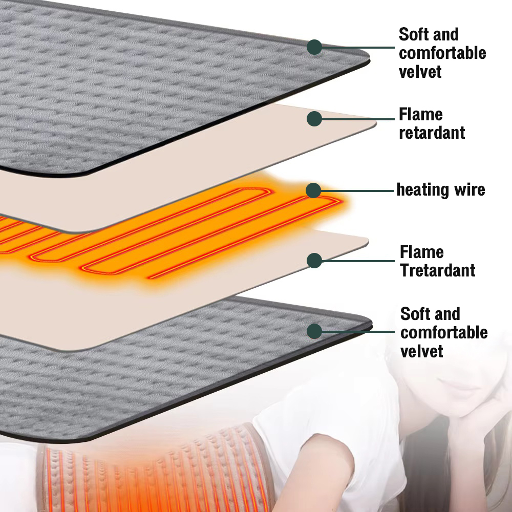 Pain Relief Back Effective Electric Heating Pad Neck Portable ...