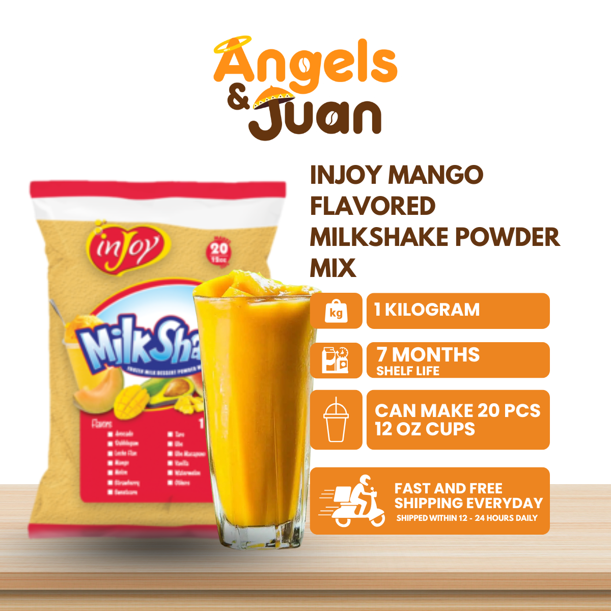 inJoy Mango Milk Shake Powder Milk Drink 1kg | Shopee Philippines