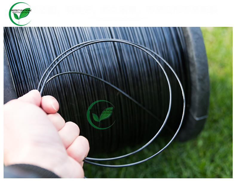 2mm/5mm 10Meter Black Plastic steel Wire Shape Fixing Rope, Plant ...