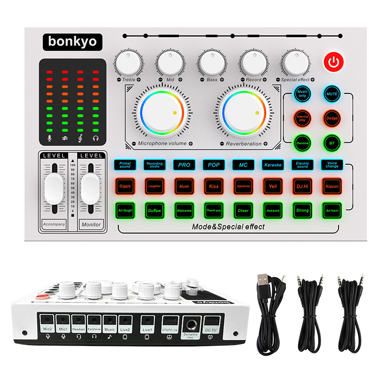 bonkyo F999Max Soundcard&Microphone +OTG Live with Audio Mixer for ...
