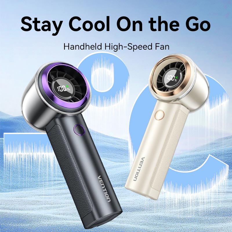Vention Handheld High Speed Fan Turbo Airflow 13000RPM 3000mAh 202g ...