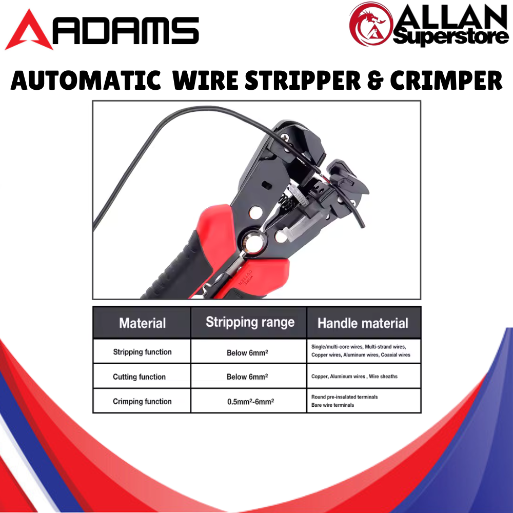 Adams Professional Automatic Wire Striper Cutter Stripper Crimper ...