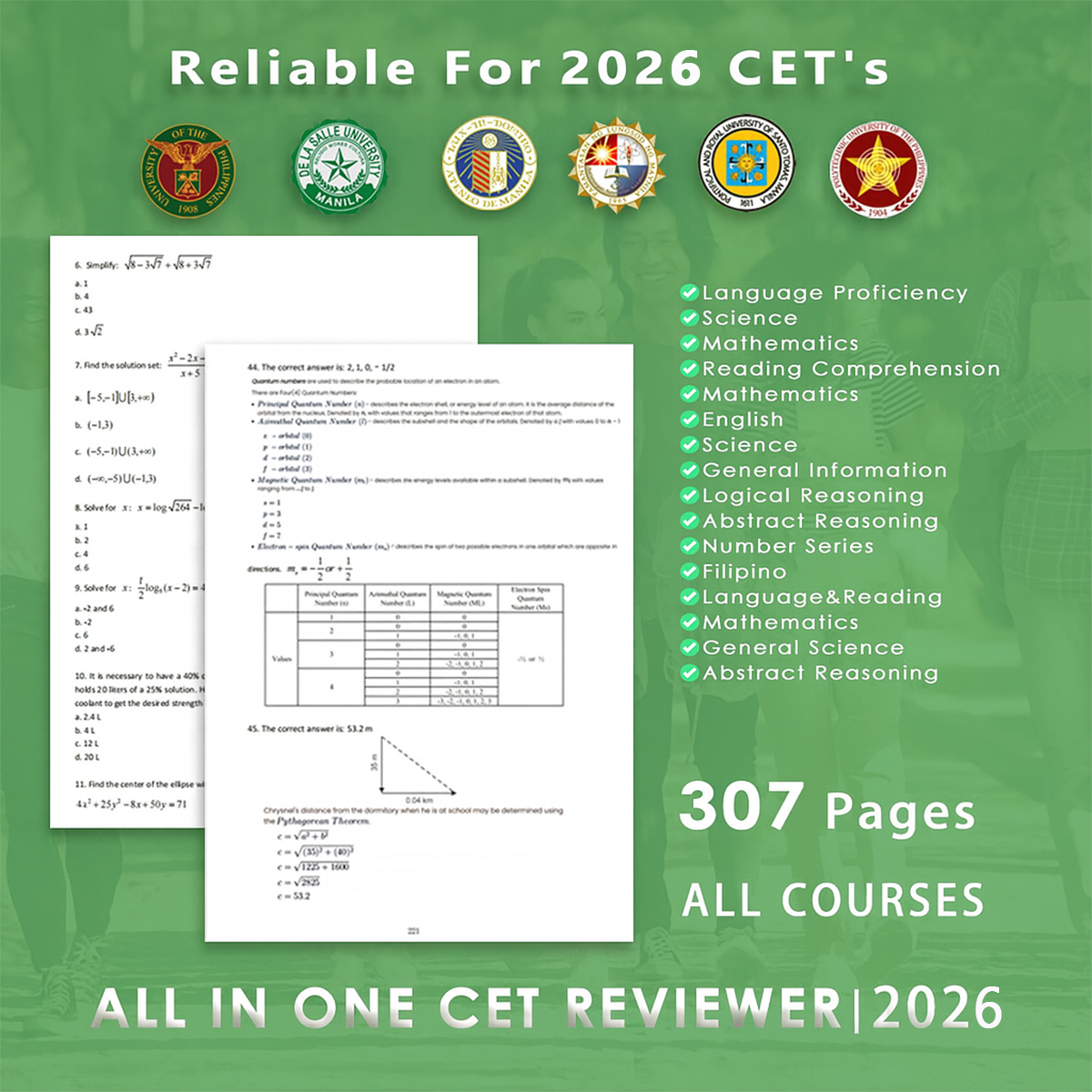 UPCAT CET Reviewer 2026 Edition Q&A College Entrance Exam book For 2026 ...