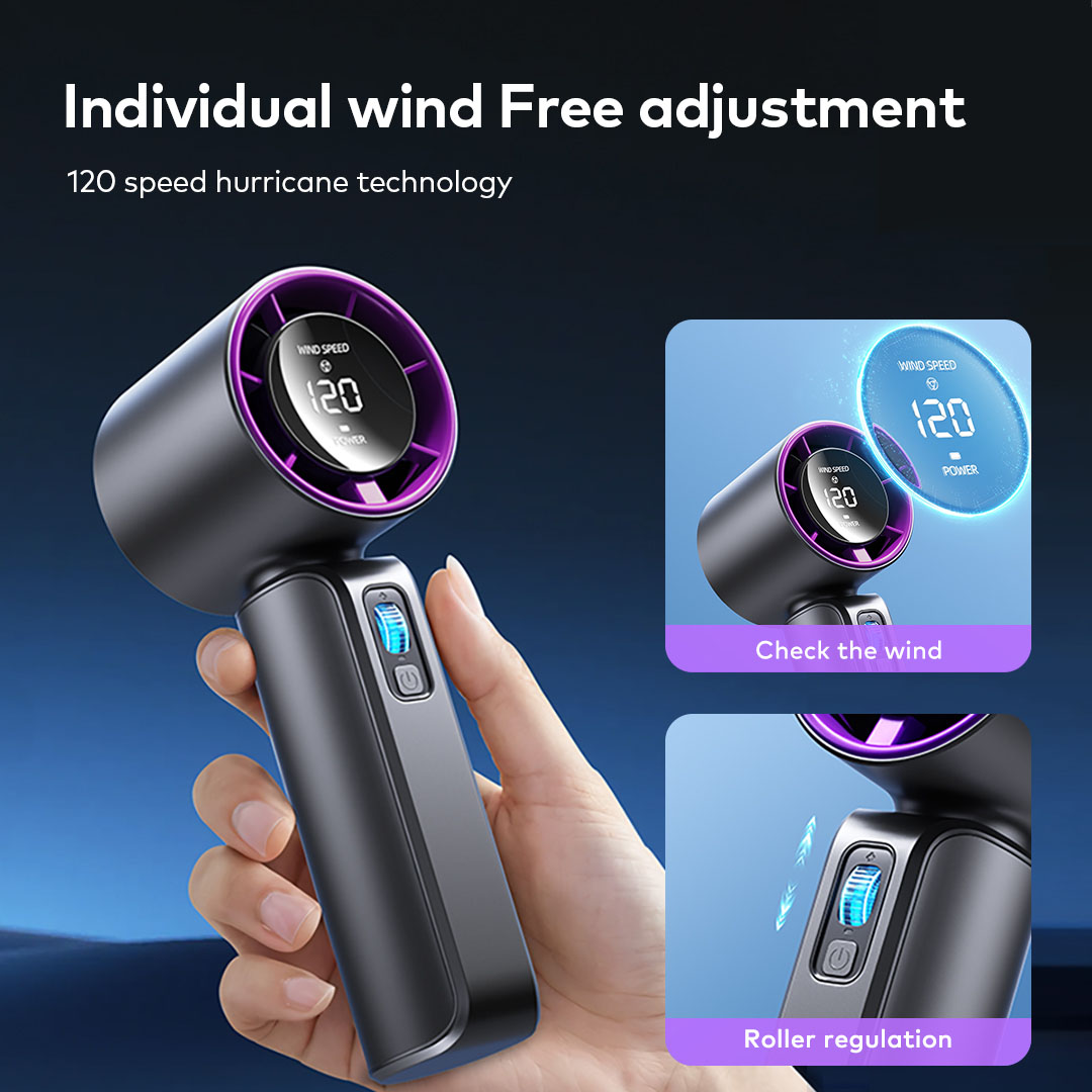 itel Handheld High-Speed Fan F1 | LED Screen | 120 Speed Blower | 10m/s ...