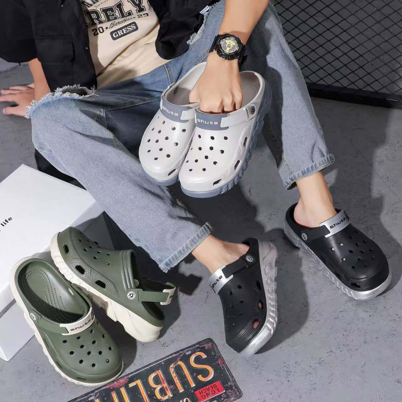 [High-end Light Luxury] SHUTA Summer Outdoor Anti-slip Retro Couple ...