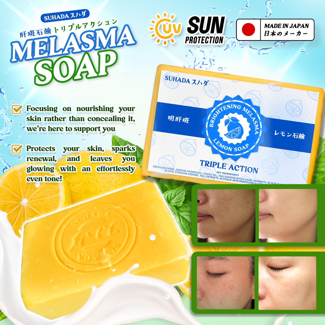 Japan Suhada Melasma Lemon Soap (100g) - Remove Melasma, Pekas & Dark ...