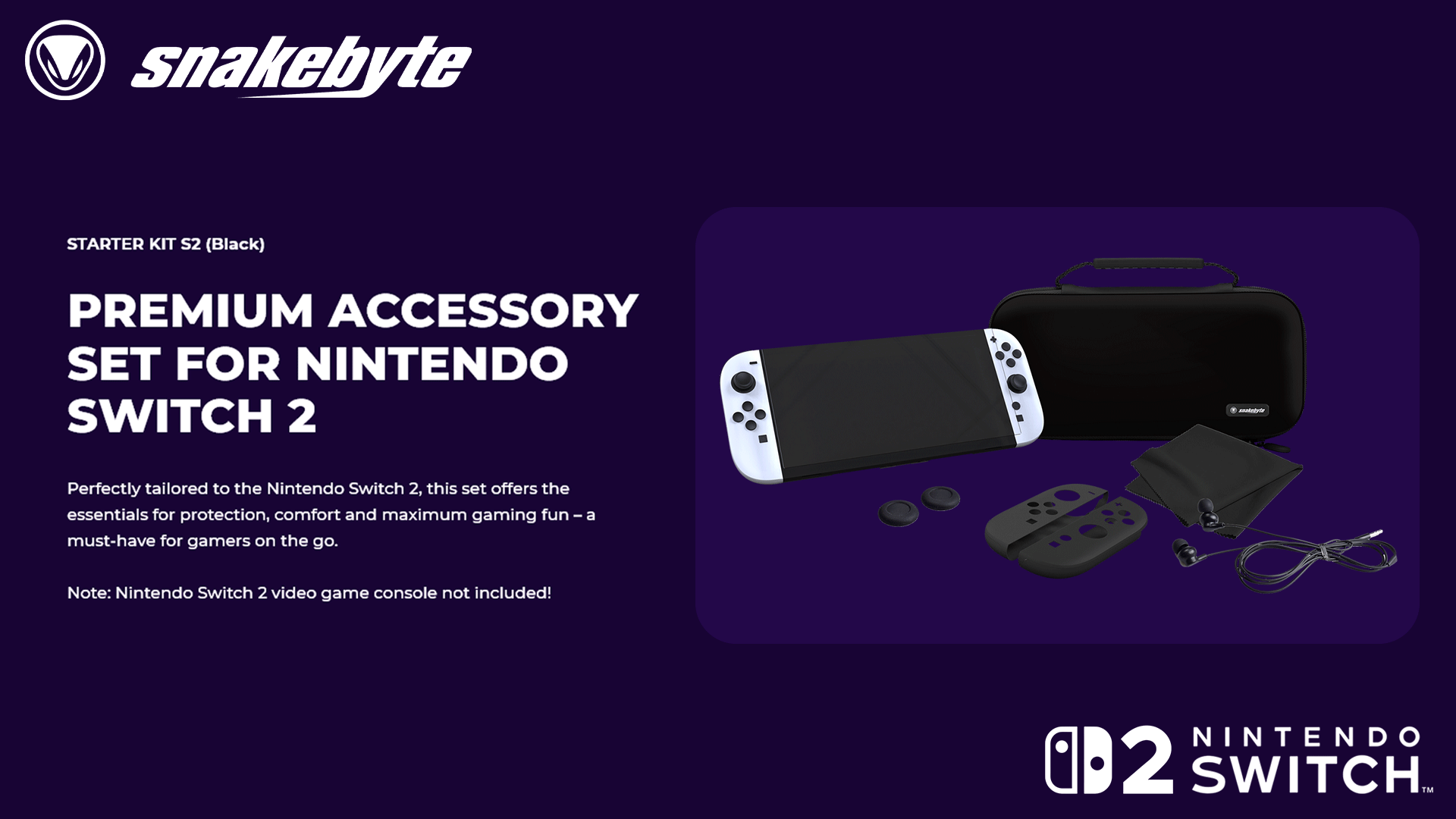 Snakebyte Starter Kit S2 for Nintendo Switch 2 Black | Shopee Philippines