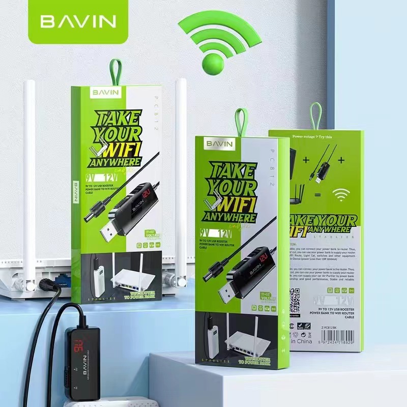BAVIN PC812 Powerbank To Wifi Router Modem USB Booster Charging Cable ...