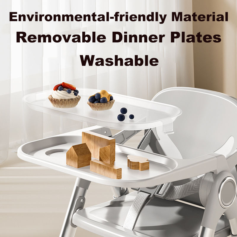 【50 Coupon】 Foldable Dining Chair Baby Feeding Table With Safety Belt ...