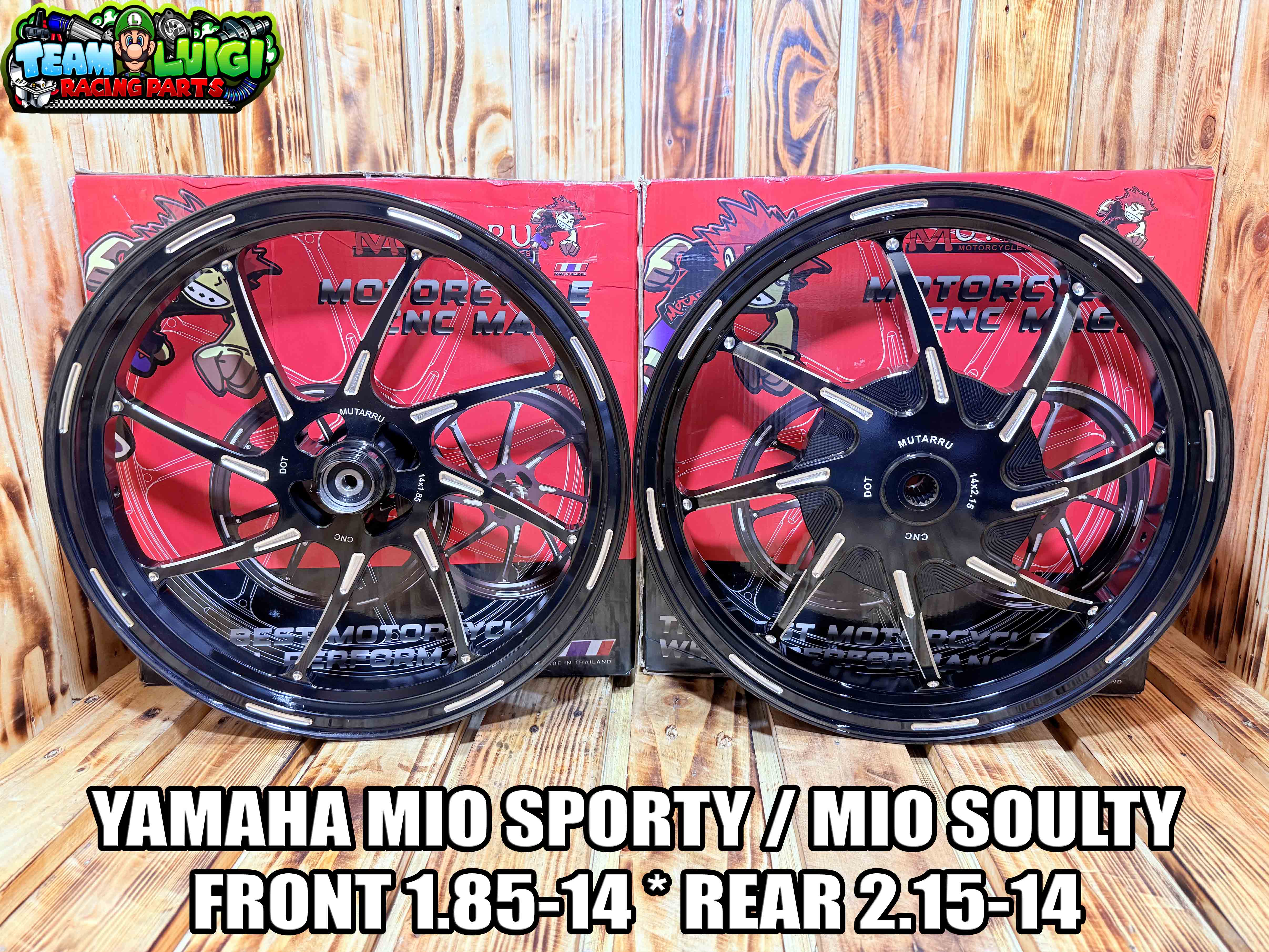 MUTARRU CNC MAGS MC8 14s 8 SPOKES YAMAHA MIO SPORTY / MIO SOULTY MADE ...