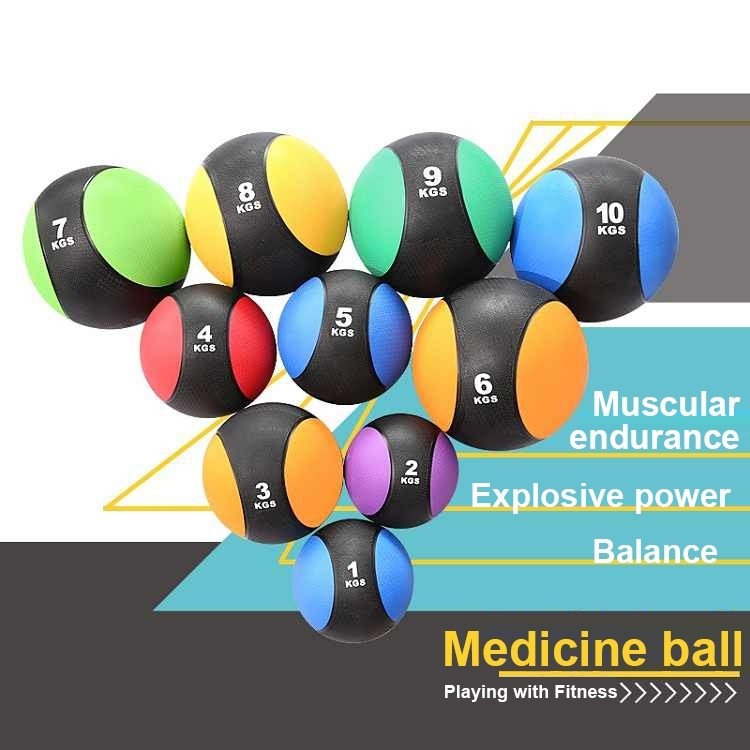 Exercise Medicine Ball 1kg-6kg Synthetic Rubber Gravity Bounce Bouncing ...