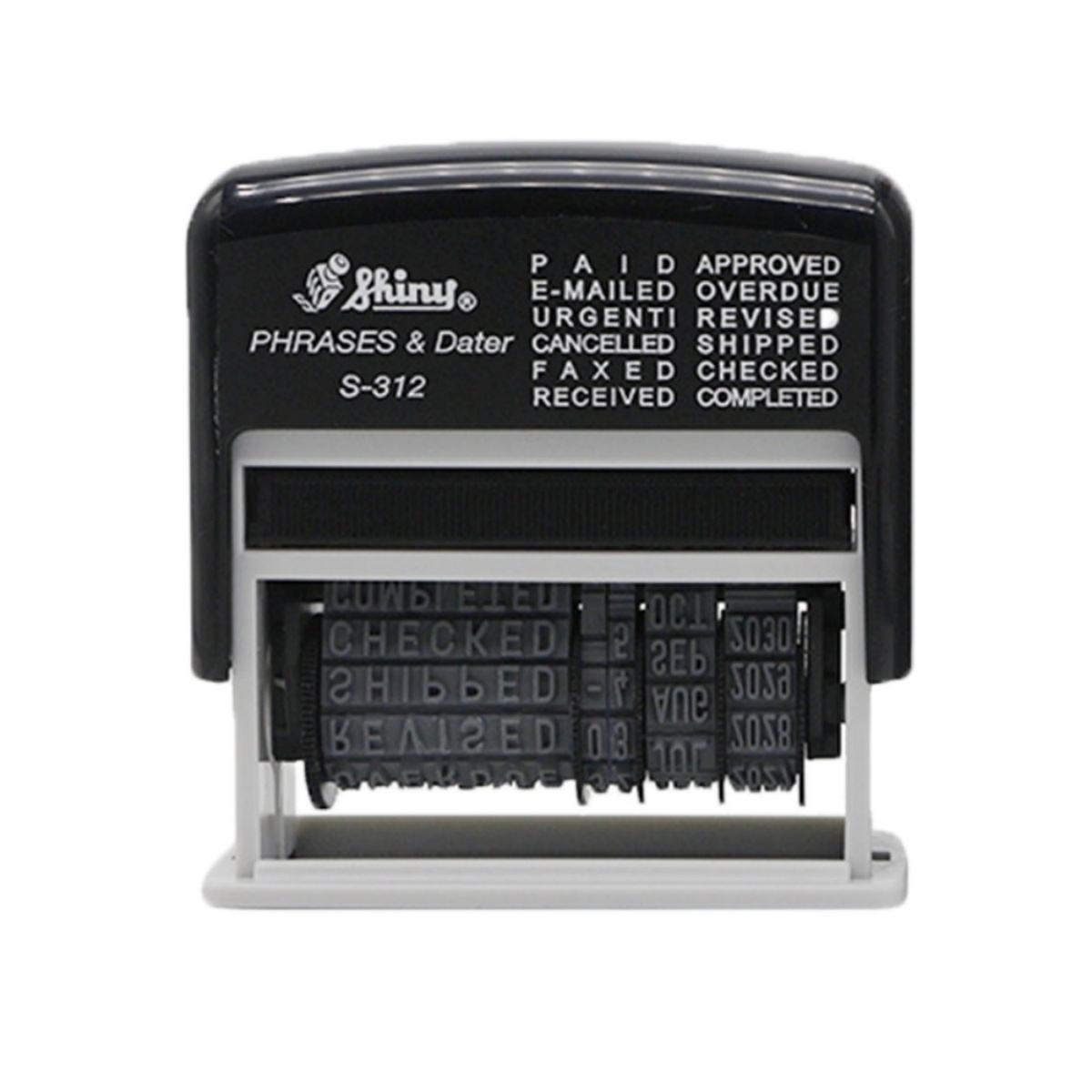 Shiny S312 Office Phrases And Dater Stamp Received Approved Overdue ...
