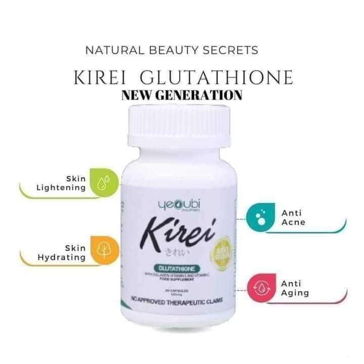 KIREI Glutathione with Collagen, Vitamin E and C 2 Bottles (500mg x 30 Capsules/Bottle) | Shopee ...