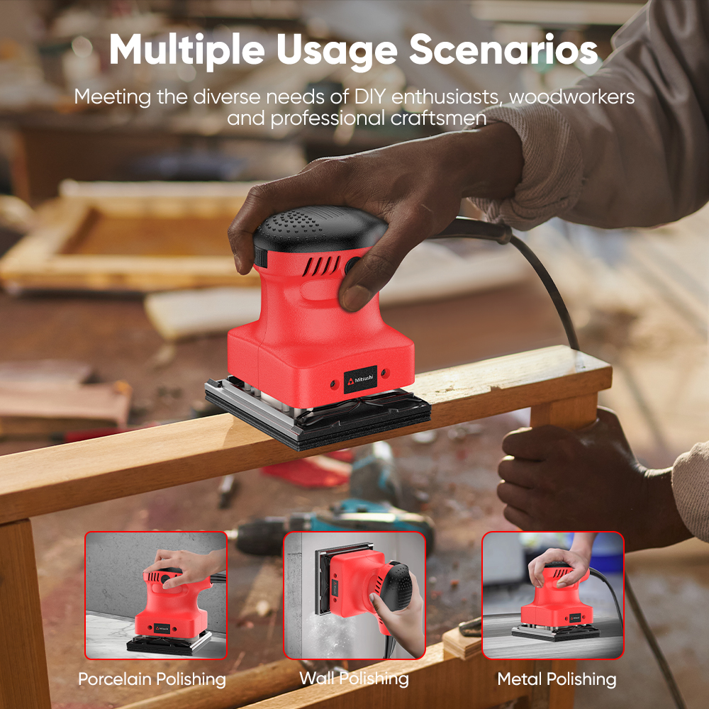 Mitsushi 240W Industrial Professional Palm Sanding Machine Electric ...