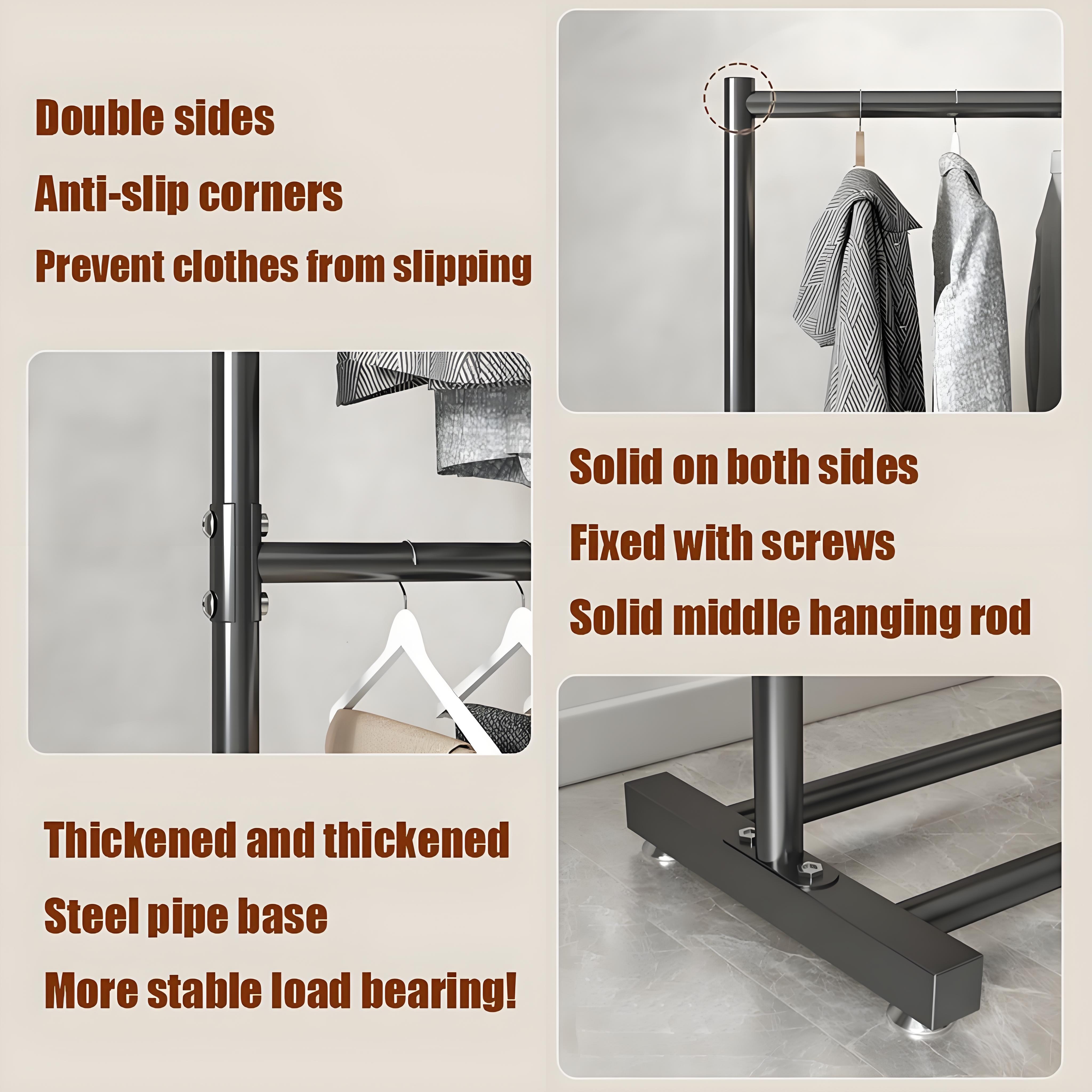 Azuer Sampayan Double Layers Stand Stainless Clothes Drying Hanging ...