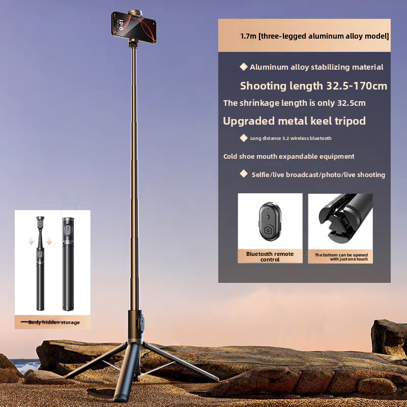 DP08All-in-one Auto Pop Open Tripod Bluetooth Remote Tripod Bounce ...