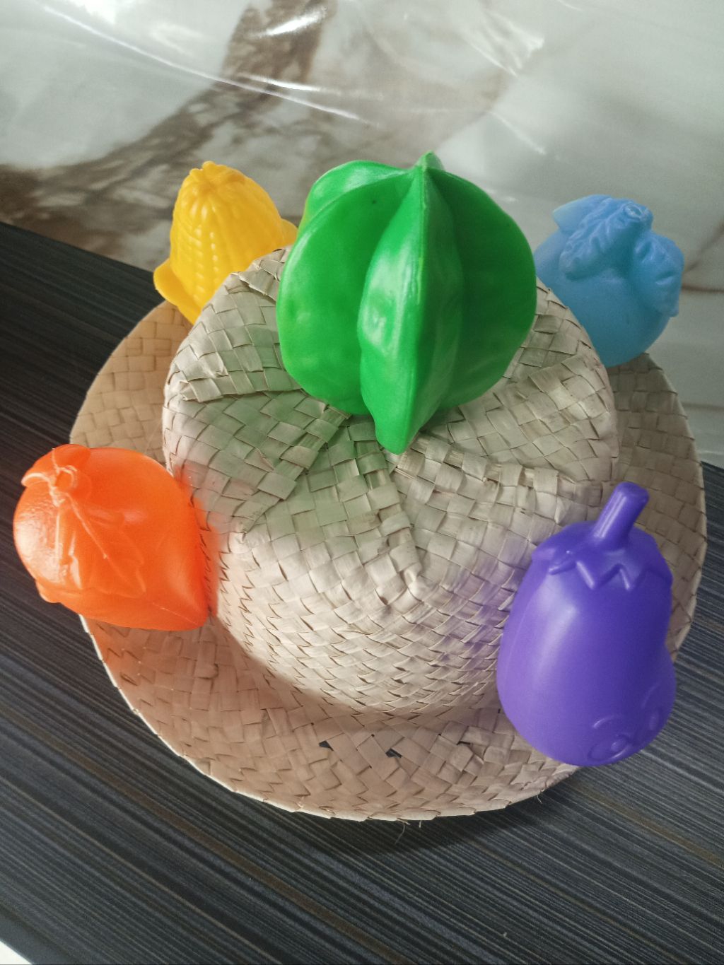 BURI HAT WITH PLASTIC FRUITS FOR NUTRITION MONTH | Shopee Philippines