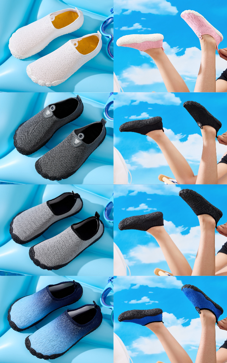 JEKO Unisex Aqua Shoes Quick-Dry Non-Slip Thick Sole Beach Shoes For ...