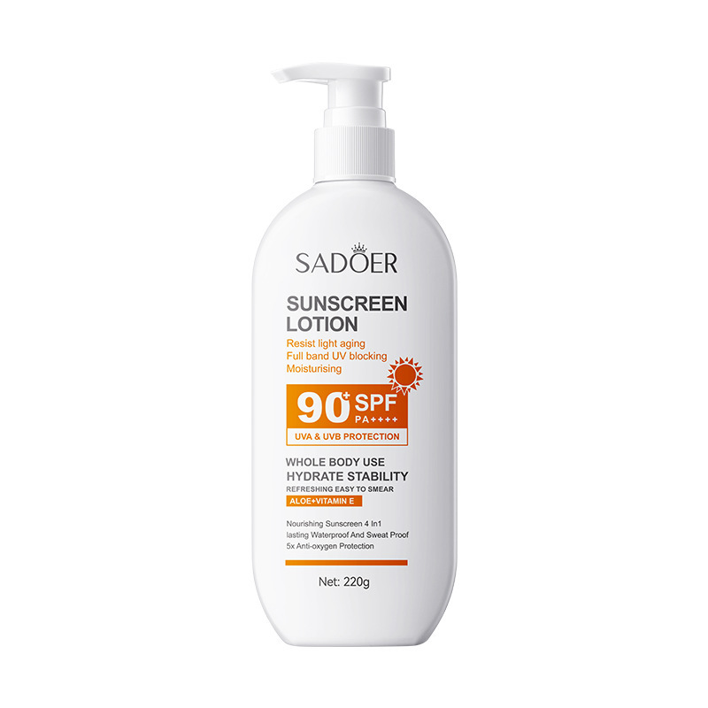 Sunscreen Lotion SADOER Clear and Smooth Anti-Light Aging Refreshing UV ...