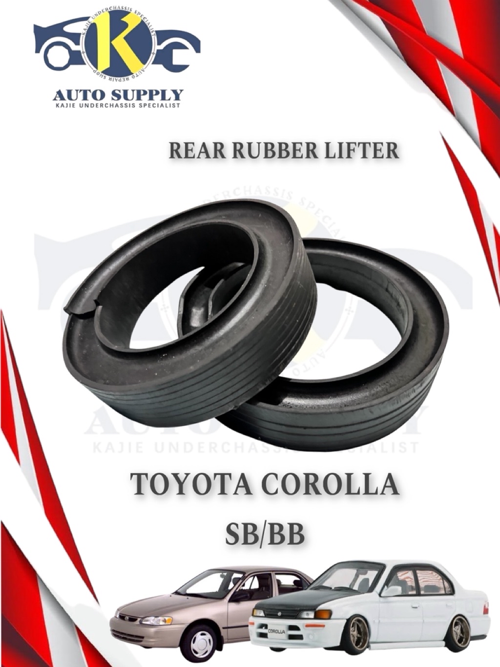 Toyota Corolla Small body & Big body Rubber lifter | Rubber Dumper ...