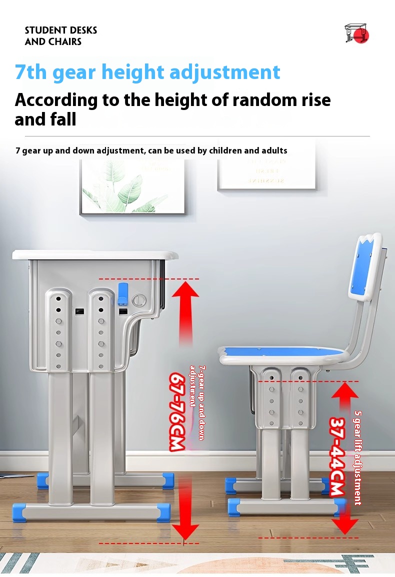 【COD】Study Table for Kids with Chairs adjustable with reading stand 3 ...