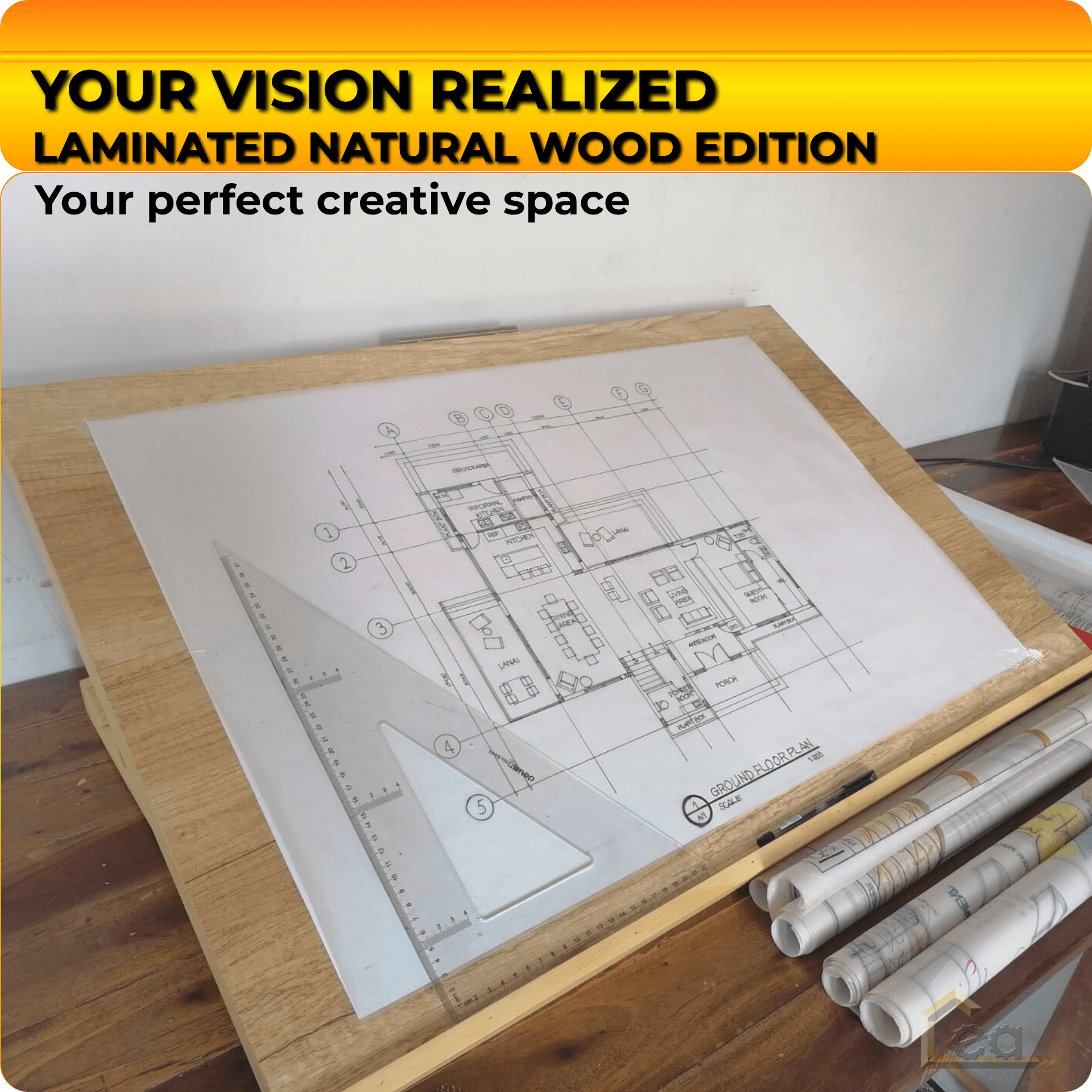 CEA Portable Drawing/Drafting Table Board | Laminated Natural Wood for ...