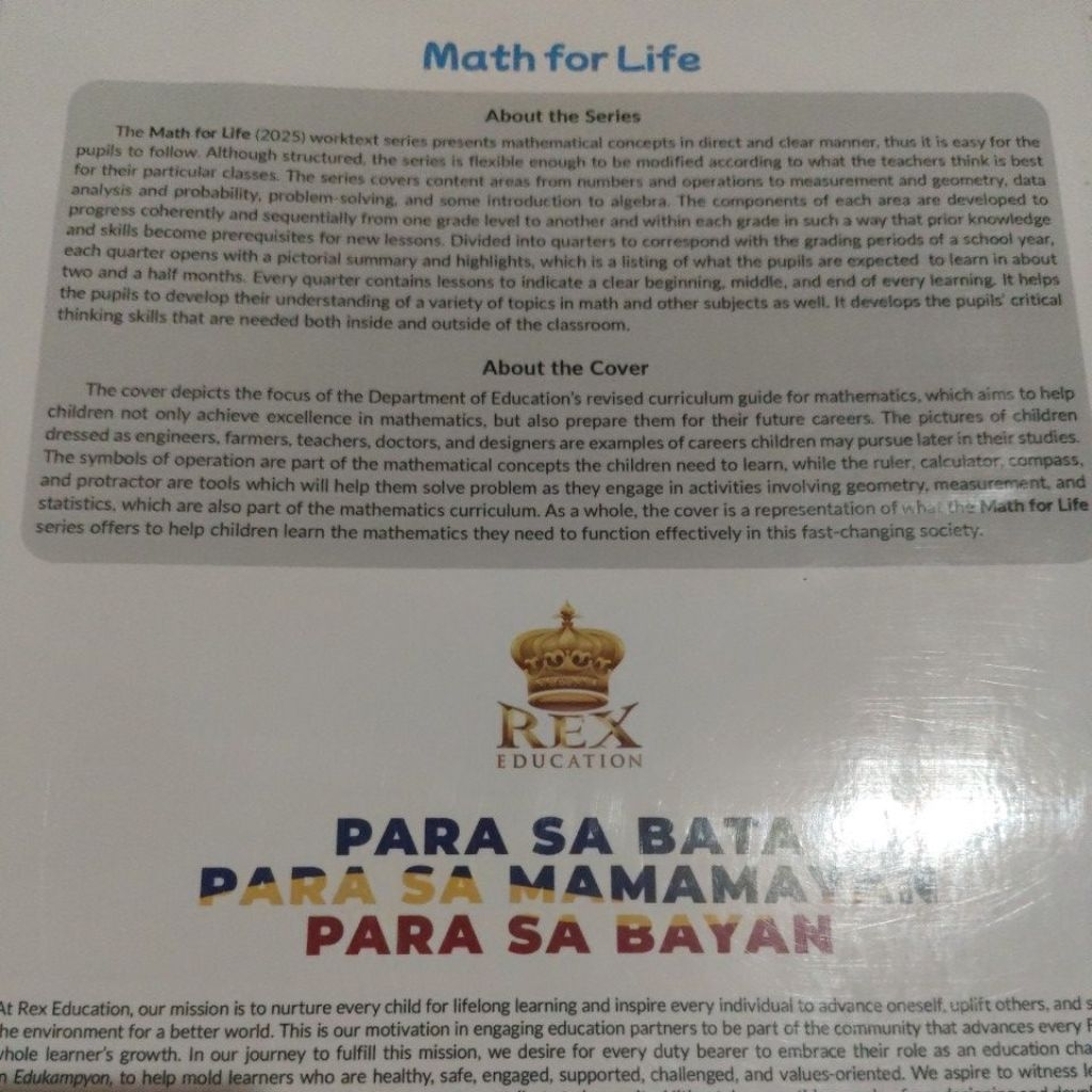 MATH FOR LIFE GRADE 3 2025 MATATAG EDITION | Shopee Philippines